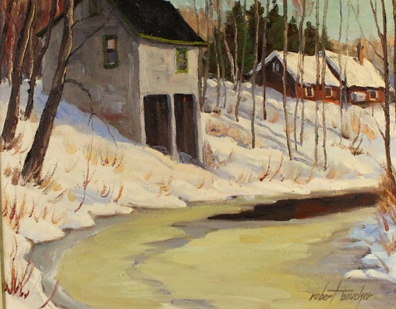 Robert Boucher Original Painting Canadian Artist House | Etsy