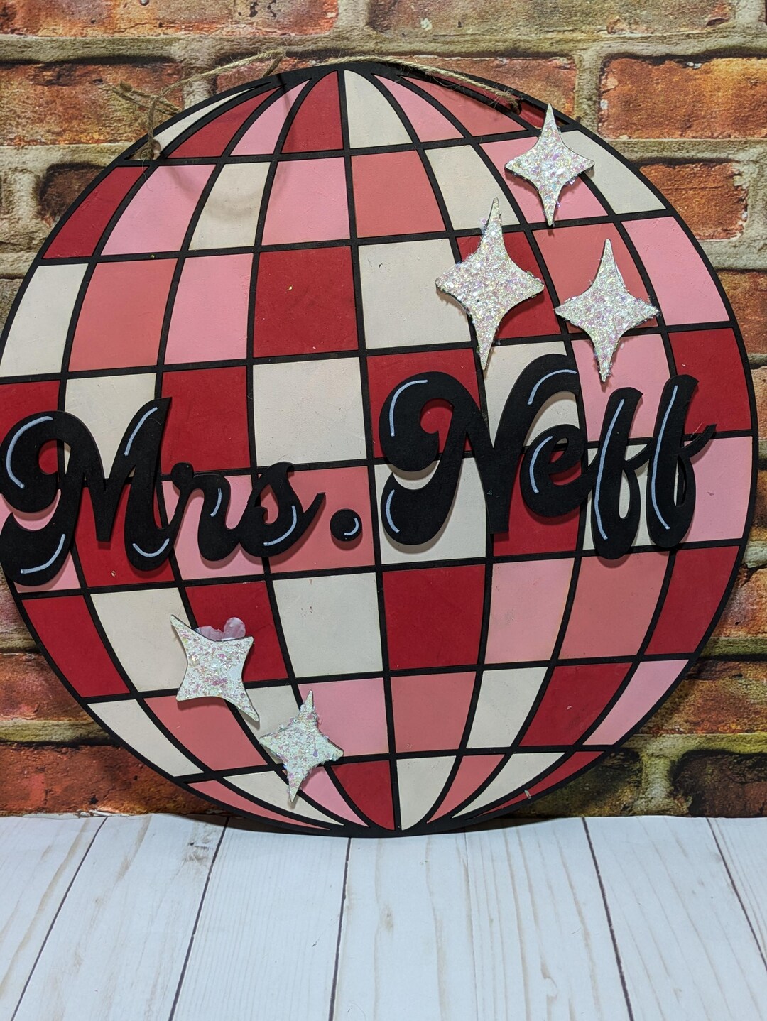 Disco Ball Door Hanger Welcome or Name Perfect for Teachers - Etsy