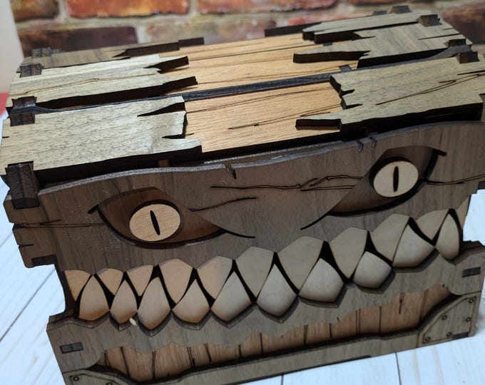 Mimic Chest Box for Dice Storage, Game Pieces Dice Box - Etsy