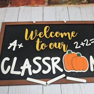 Seasonal Classroom Door Sign Teacher Sign, Classroom Decor, Welcome to ...