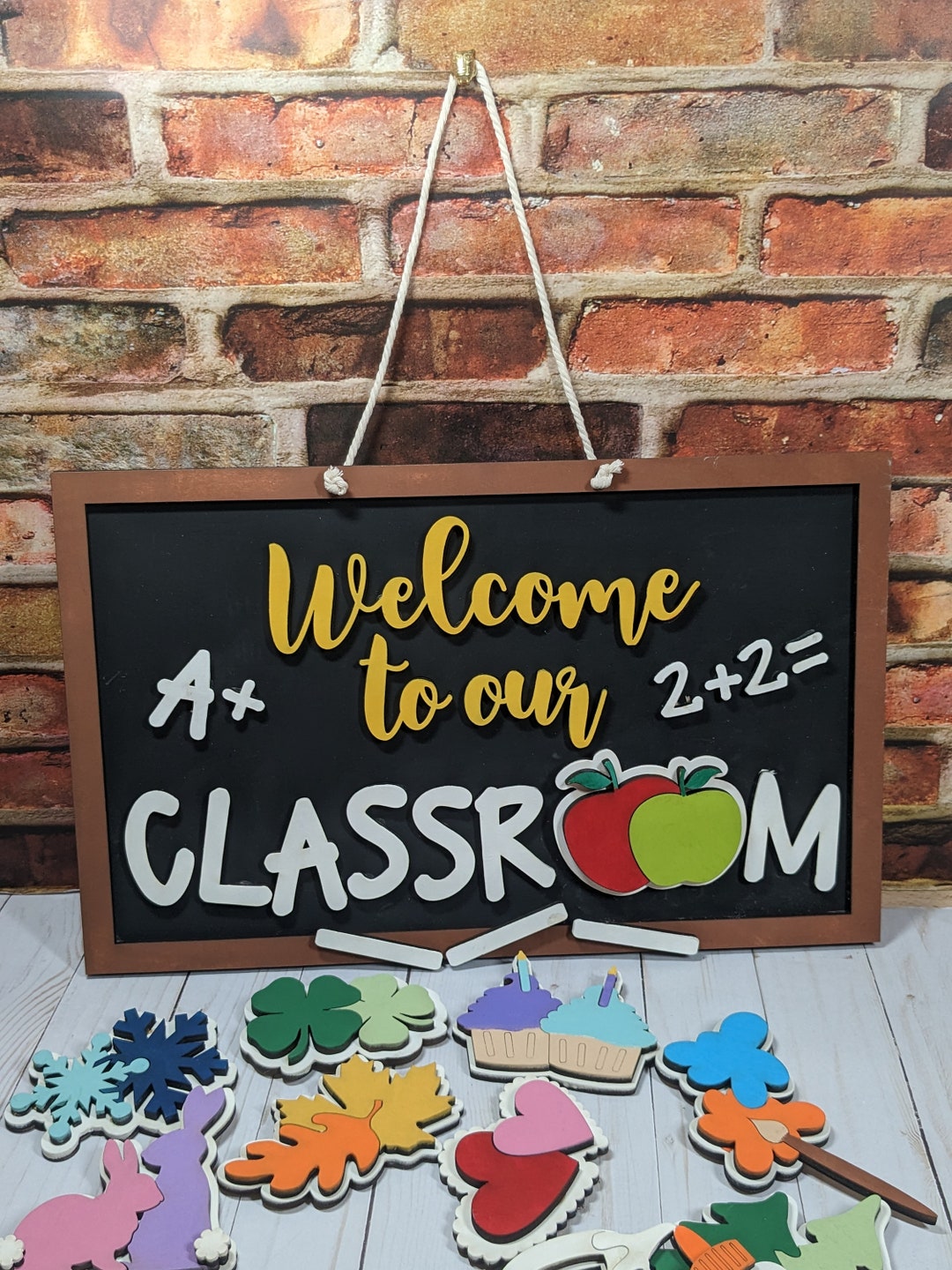 Seasonal Classroom Door Sign Teacher Sign, Classroom Decor, Welcome to ...