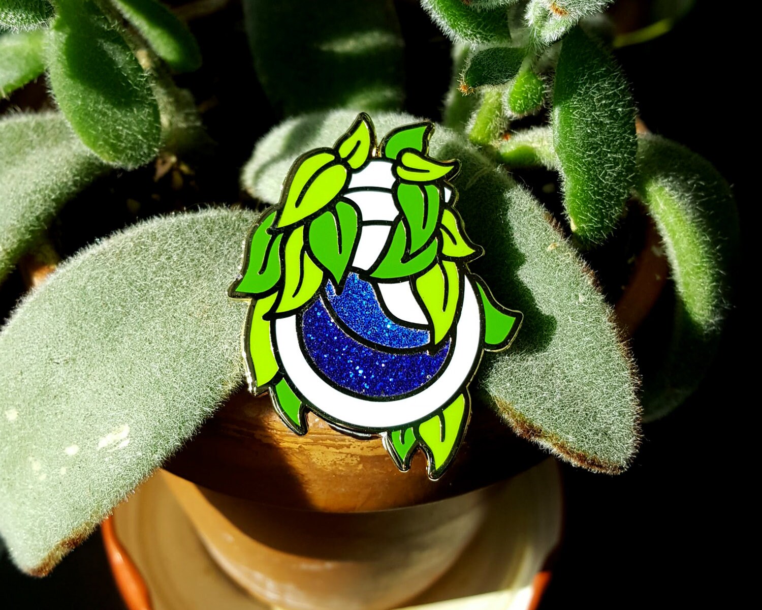 Pothos Plant Potion Enamel Pin Houseplant Glitter Pin Plant in a Bottle ...