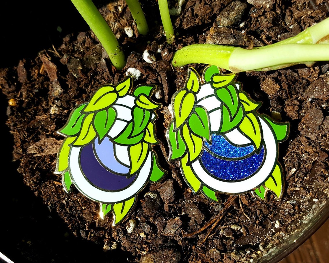 Pothos Plant Potion Enamel Pin Houseplant Glitter Pin Plant in a Bottle ...