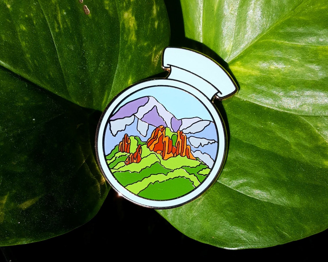 Colorado Mountains Enamel Pin Colorado Springs Garden of - Etsy