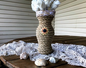 Nautical rope vase | Etsy