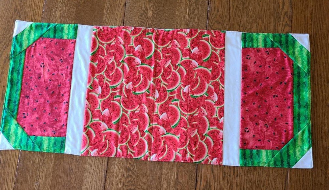 Watermelon Table Runner - Summer Table Runner- Table Runner - Summer ...