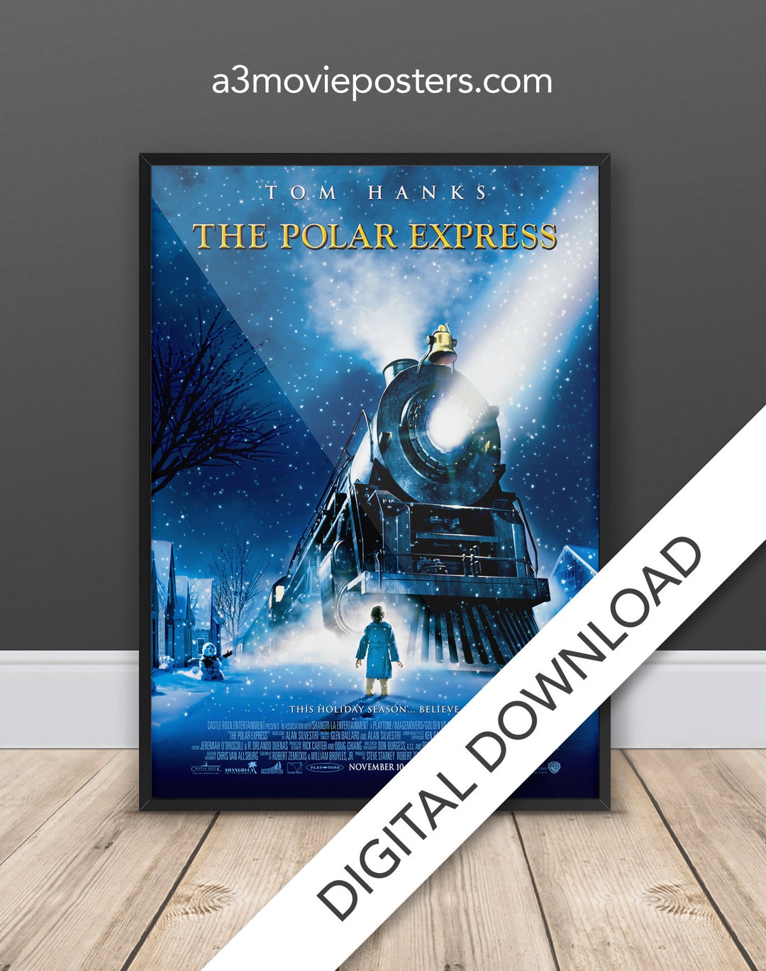 The Polar Express - Movie Poster - Digital Poster Download, 300dpi Jpeg ...