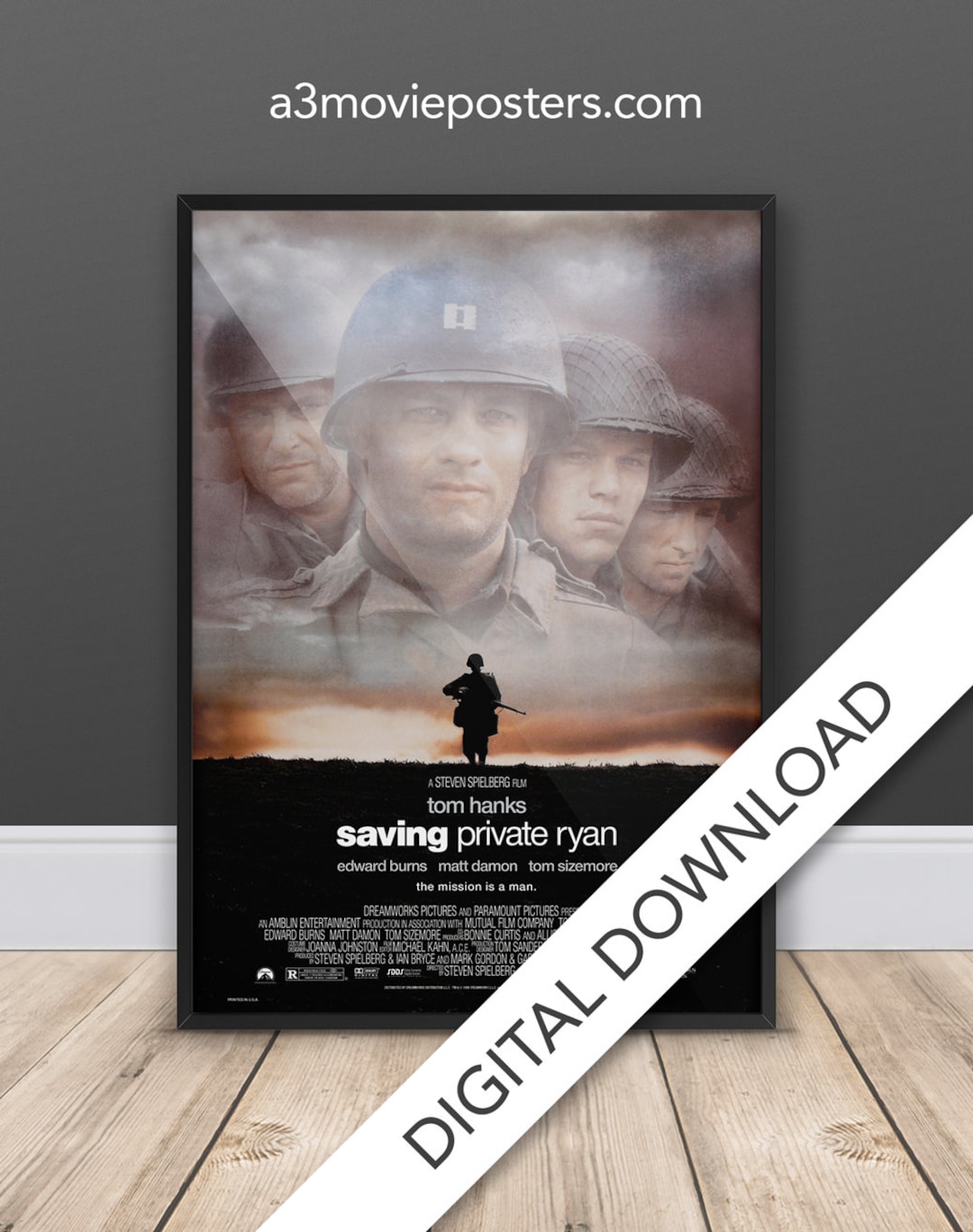 Saving Private Ryan Movie Poster - Digital Poster Download, 300dpi Jpeg ...
