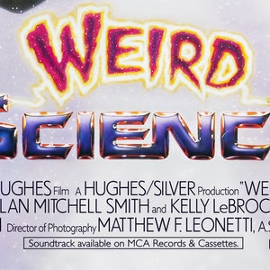 Weird Science Movie Poster - Digital Poster Download, 300dpi Jpeg, A3 ...