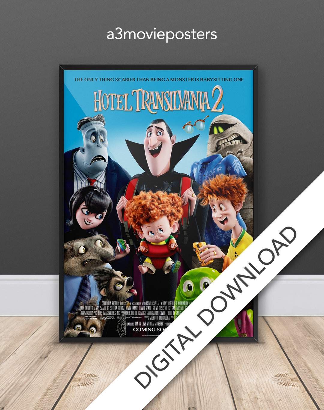 Hotel Transylvania 2 - Movie Poster - Digital Poster Download, 300dpi ...