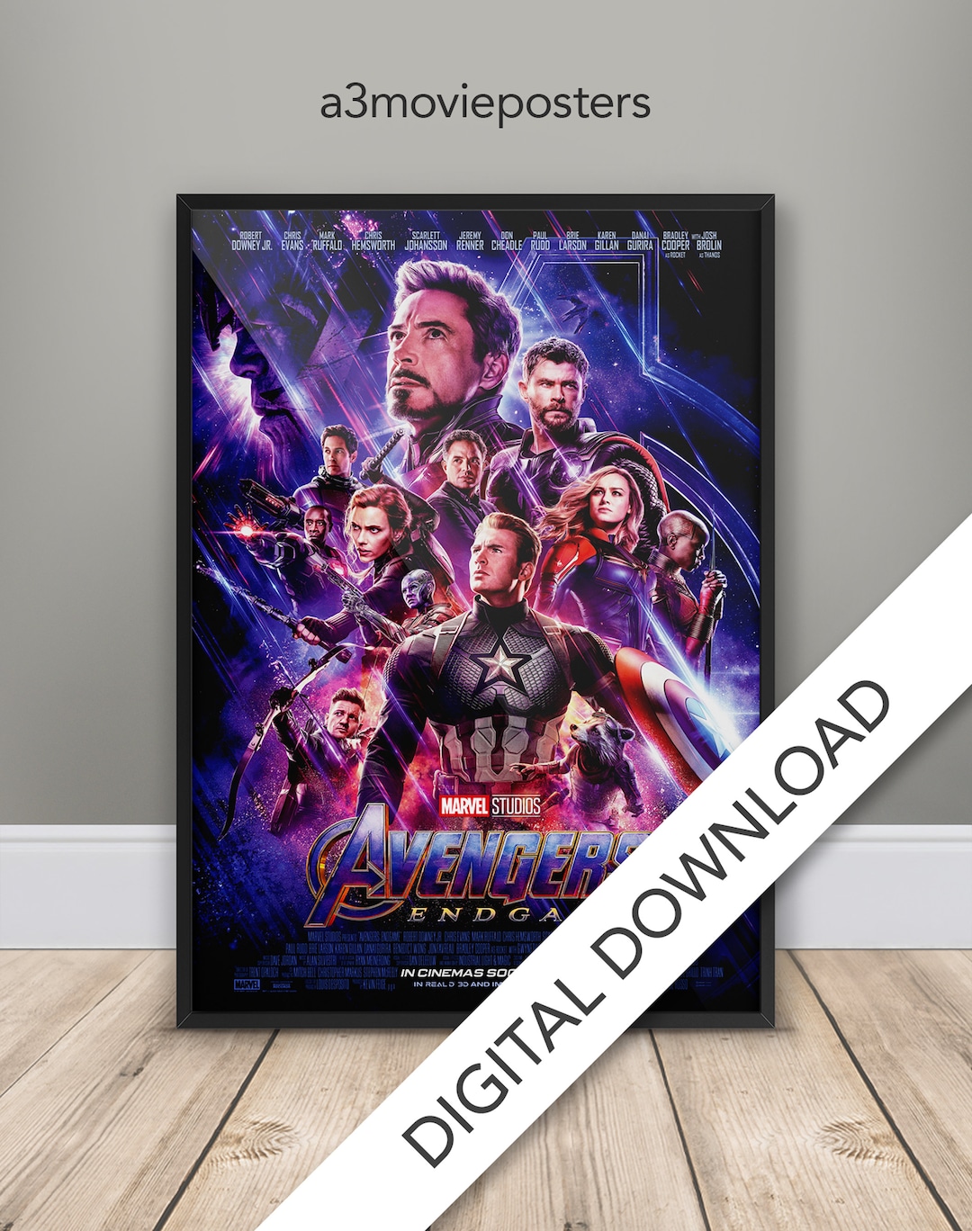 Avengers: Endgame Poster - 2019 - Digital Poster Download, 300dpi Jpeg ...