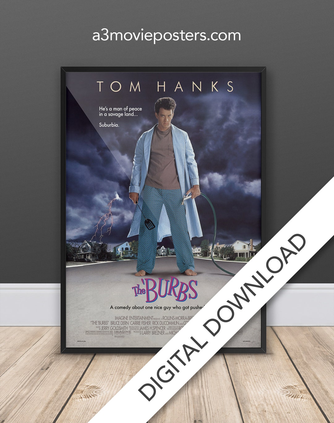 The Burbs Movie Poster Digital Download, A3 Tabloid, Tom Hanks, druckbare Wandkunst, 80er Jahre ...