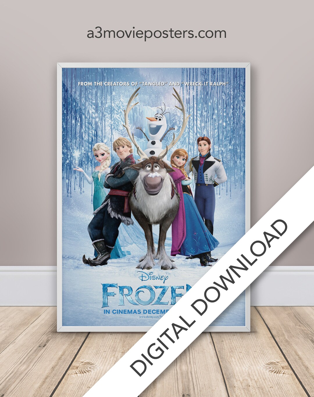 Frozen Movie Poster - Digital Poster Download, 300dpi Jpeg, A3 and ...