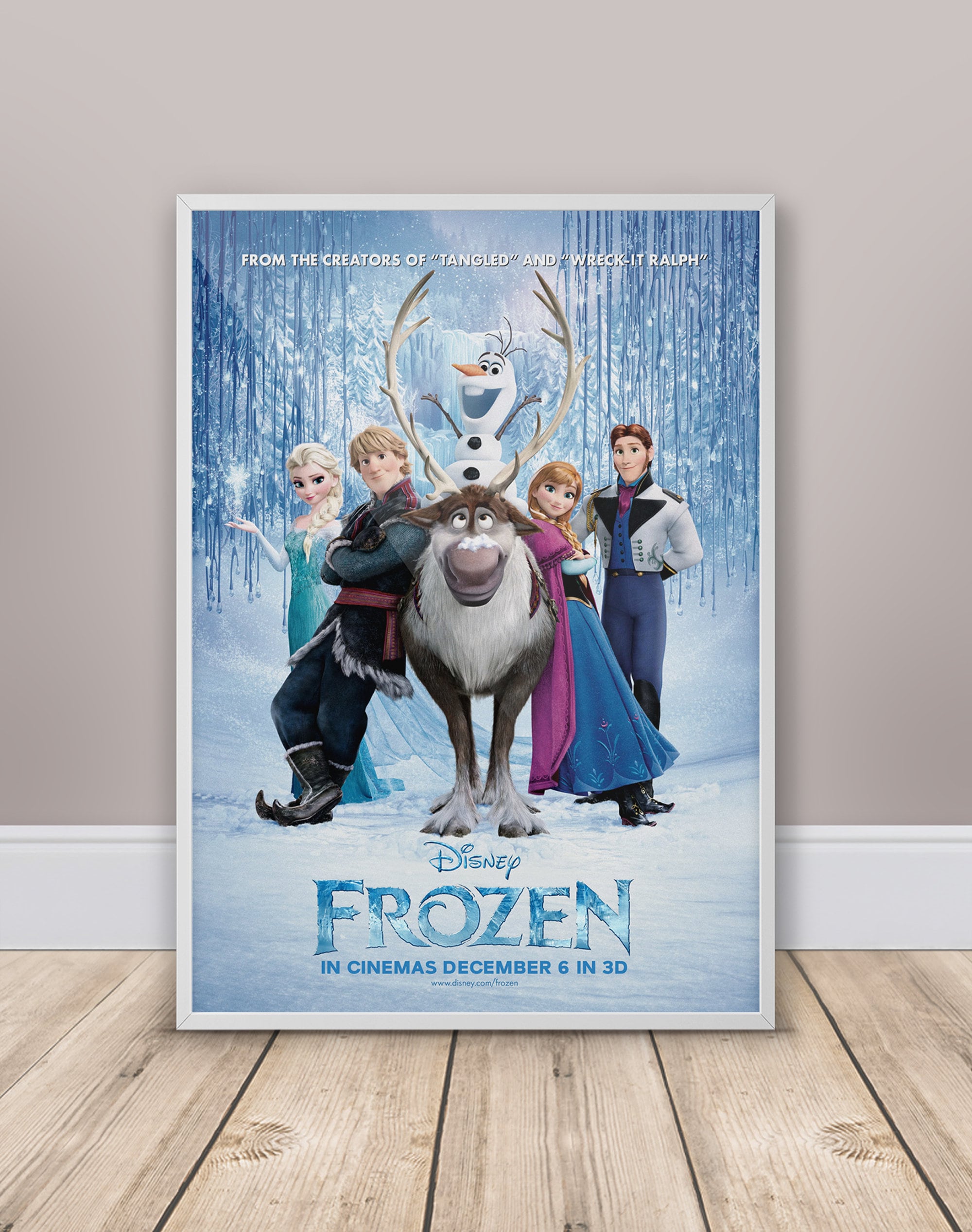 Minimalistische Disney Poster Eingefroren