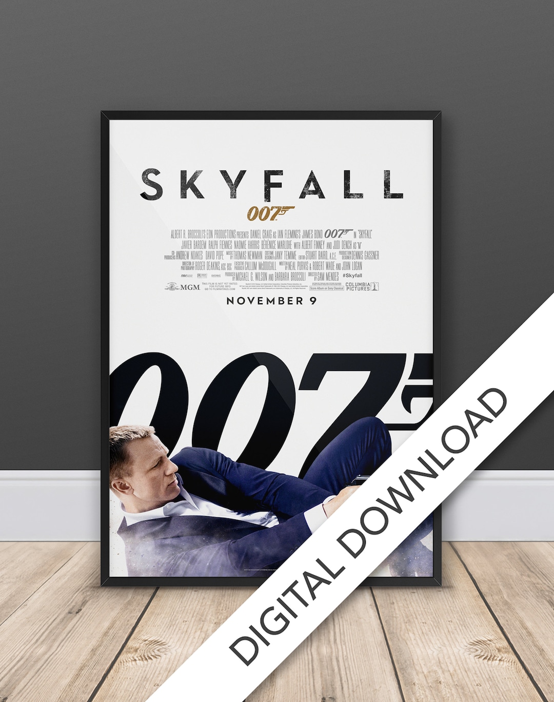 Skyfall - James Bond - Movie Poster - Digital Poster Download, 300dpi ...
