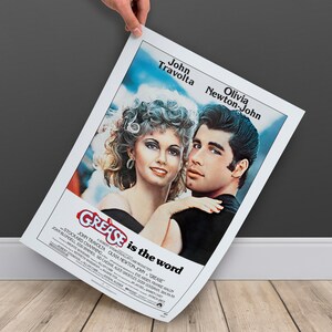 Grease Movie Poster - Digital Download, A3 & Tabloid, Printable Wall ...