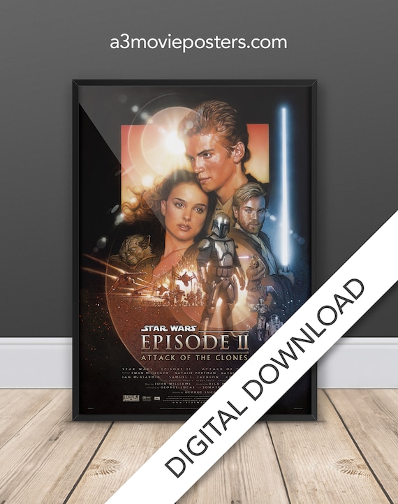 Star Wars: Episode II Attack of the Clones Movie Poster - Etsy