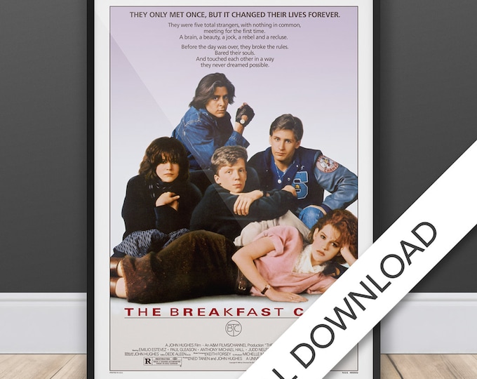 The Breakfast Club Movie Poster Digital Poster Download - Etsy