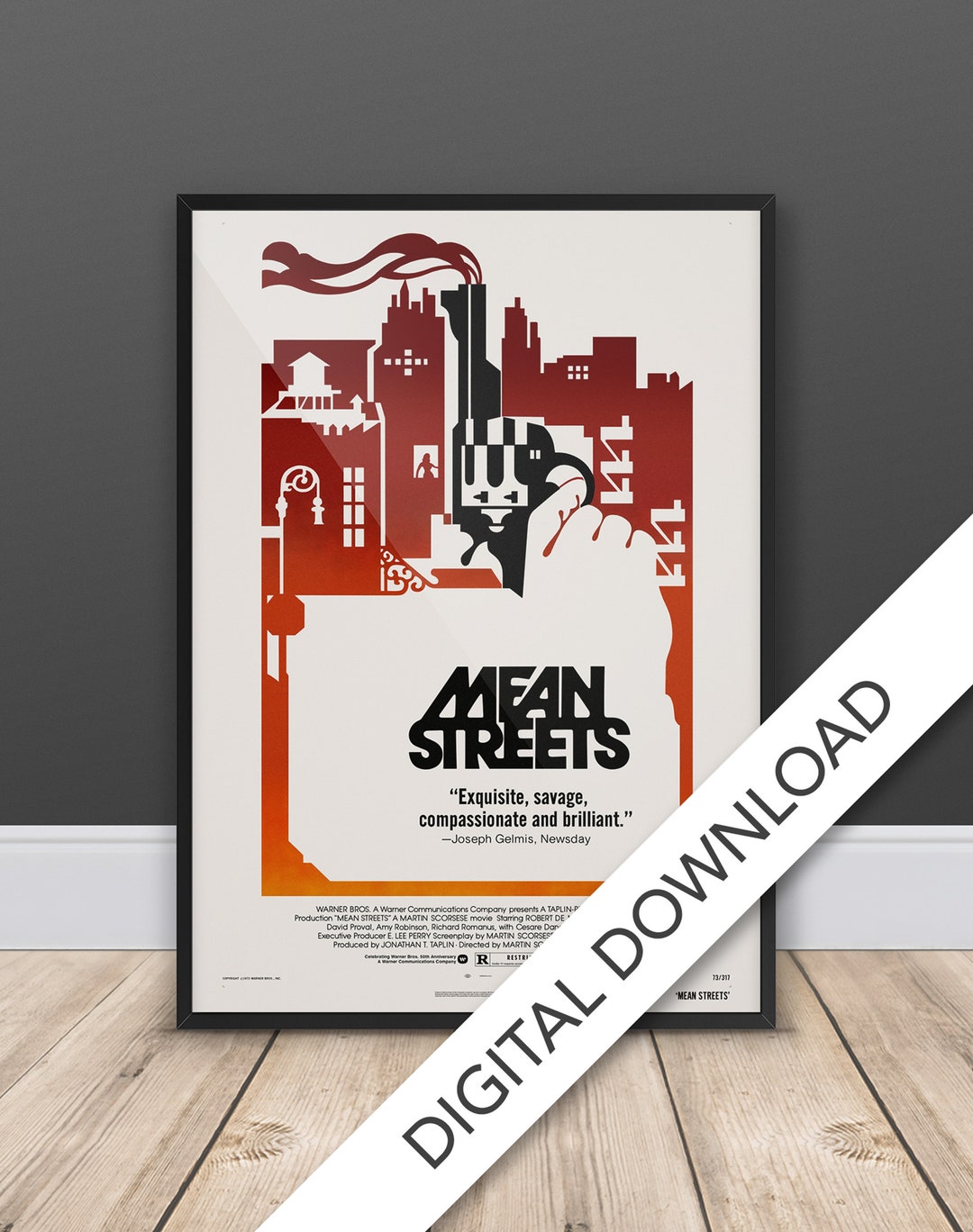 Mean Streets Poster - Digital Poster Download, 300dpi Jpeg, A3 and ...