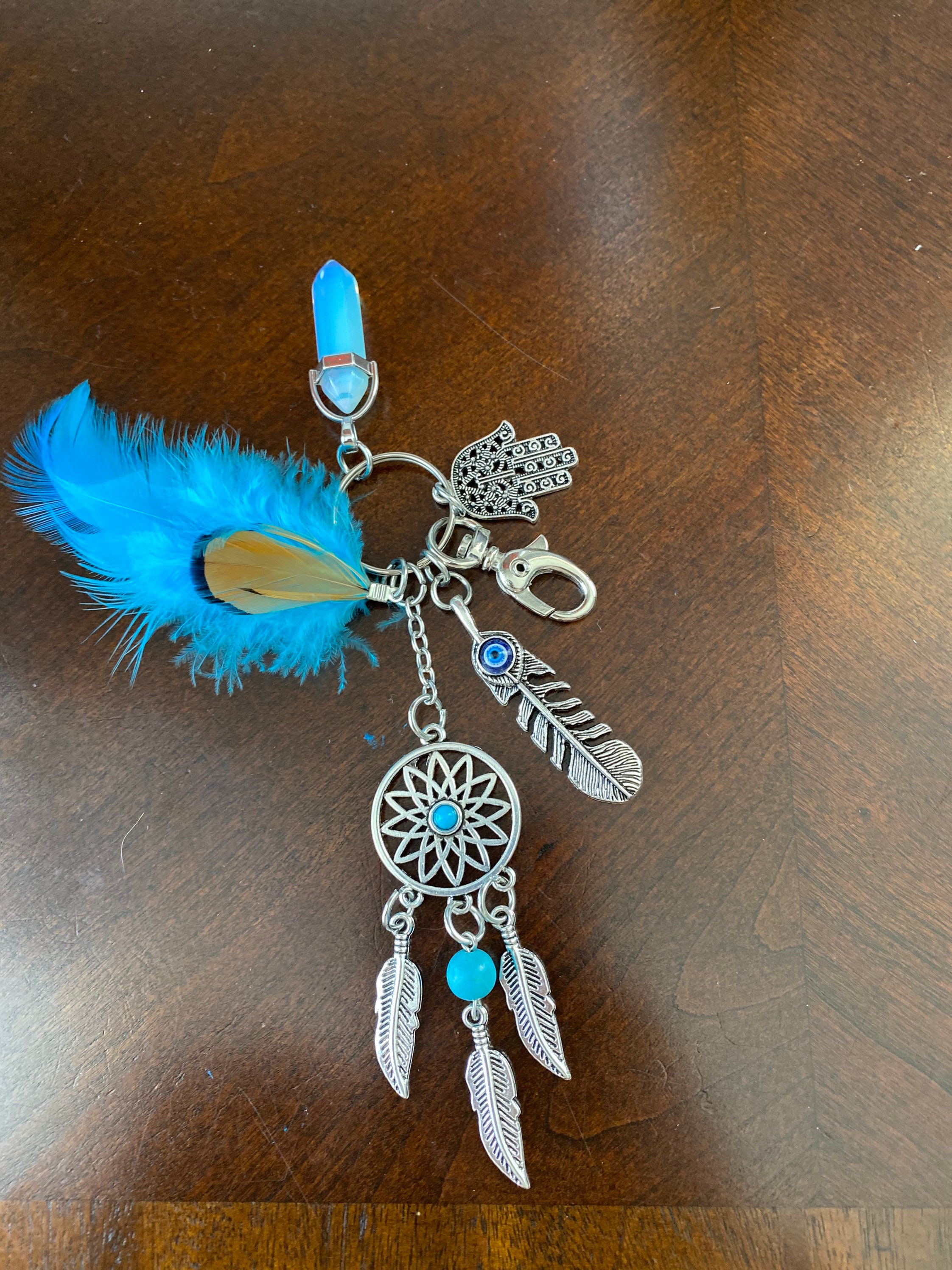 Feather Key Chain. Hansa Hand Keychain - Etsy India