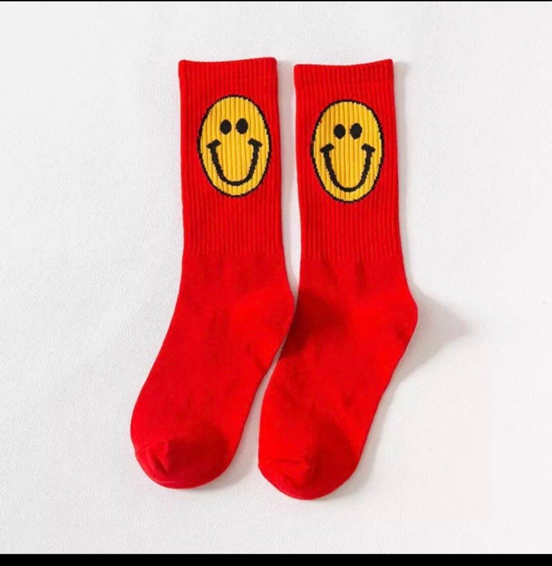 Smiley Face Socks. Smiley Face Socks. Cartoon Socks. Women - Etsy
