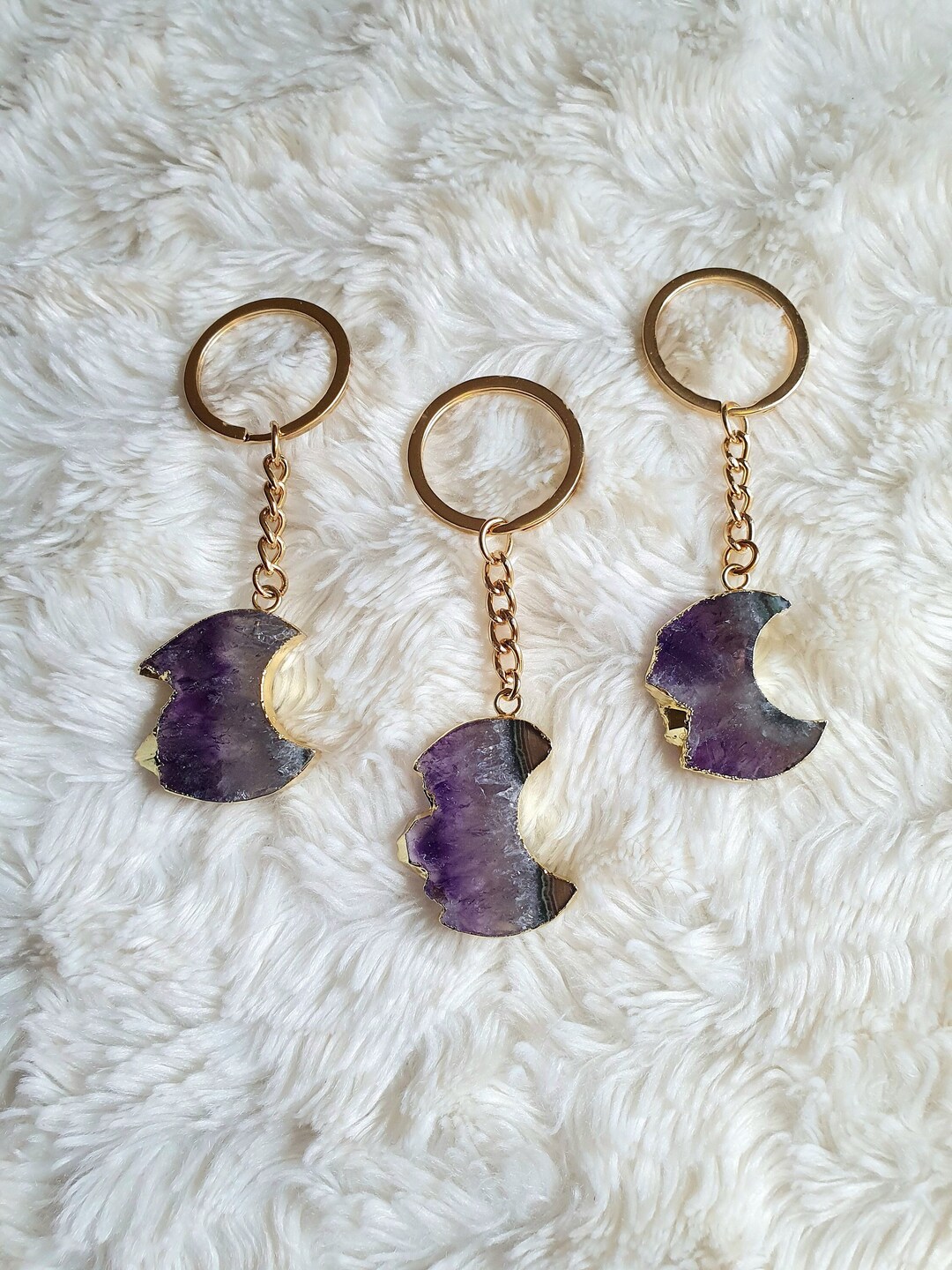MOON PROTECTION Keychain Wisdom Protection Spiritual Awareness Crown ...