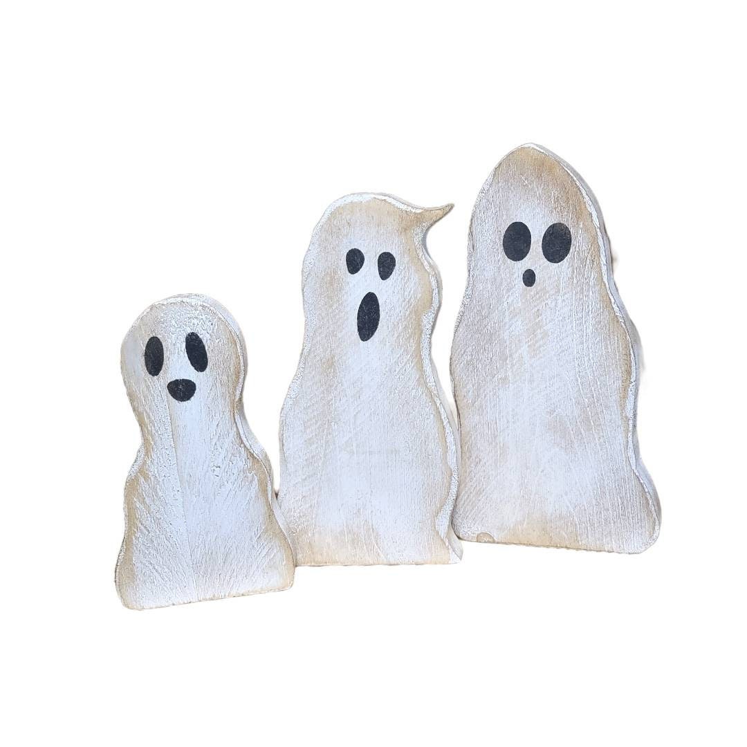 Wooden Ghost Trio - Etsy