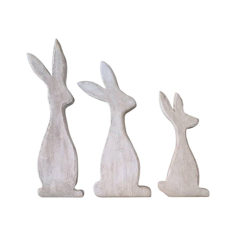Pastel Wooden Rabbits - Etsy