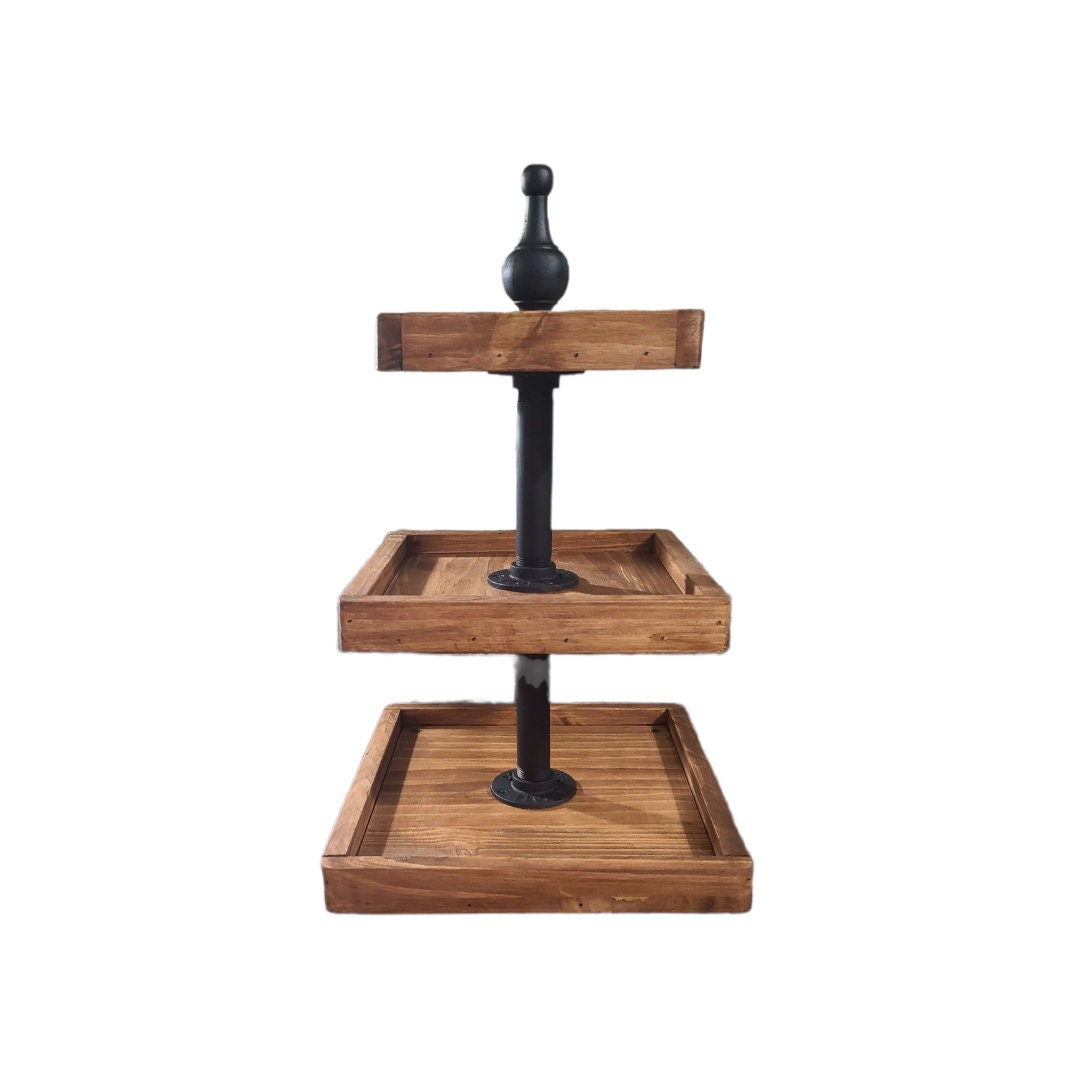 3 Tier Wooden Tray - Etsy