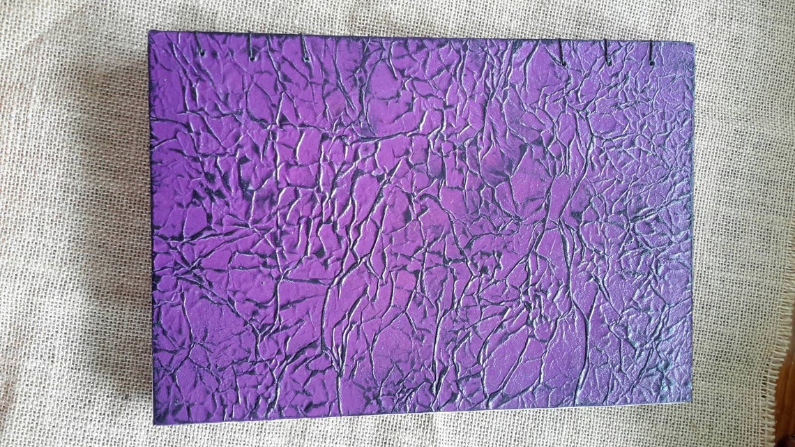 Handmade Sketchbook/ Art Journal (purple Colour) Keepsake Art Journal ...