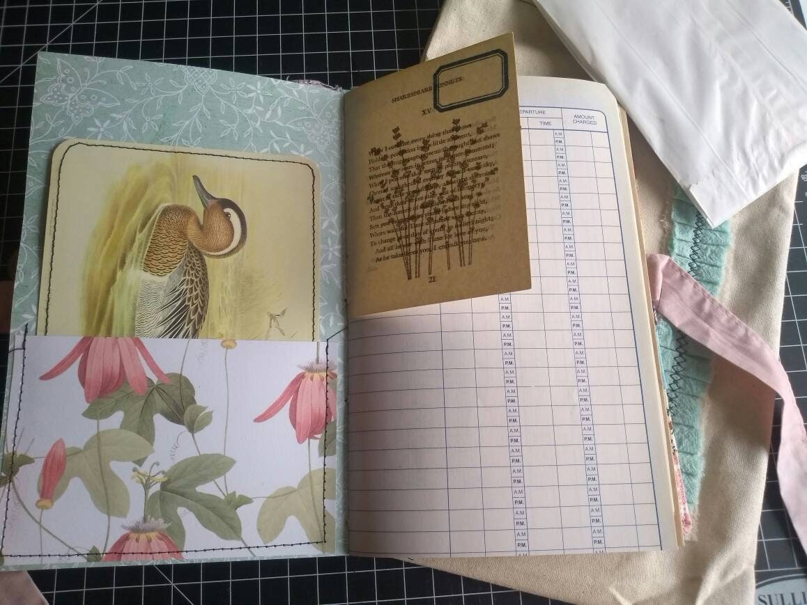 Handmade Fabric Cover Journal, Memory Keeping J, Heirloom J, Traveling ...