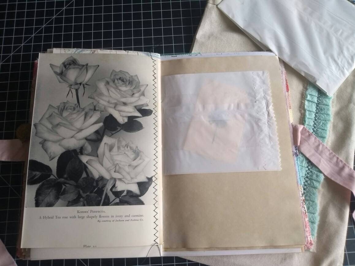 Handmade Fabric Cover Journal, Memory Keeping J, Heirloom J, Traveling ...