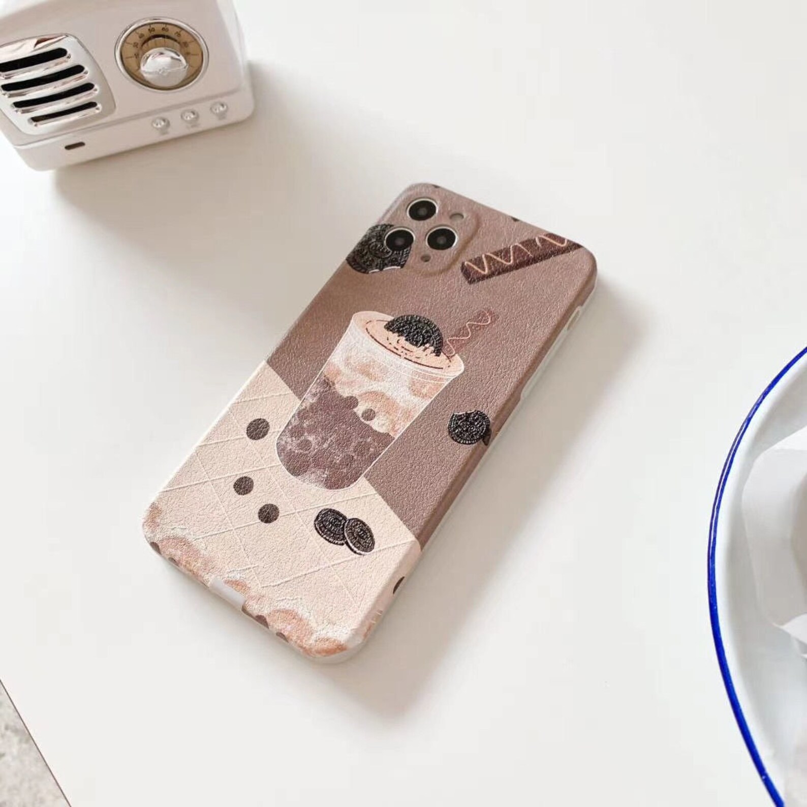 Boba milktea silicone kawaii cute phone case iPhone12/11/6 6s | Etsy
