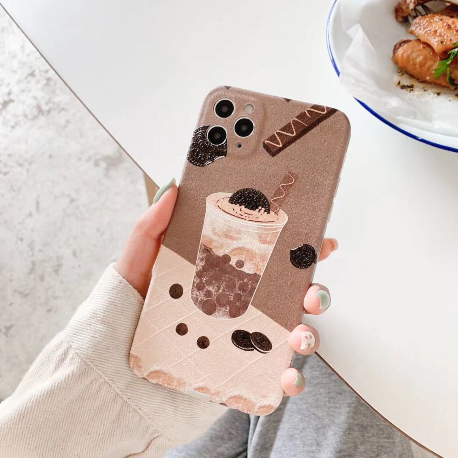 Boba milktea silicone kawaii cute phone case iPhone12/11/6 6s | Etsy