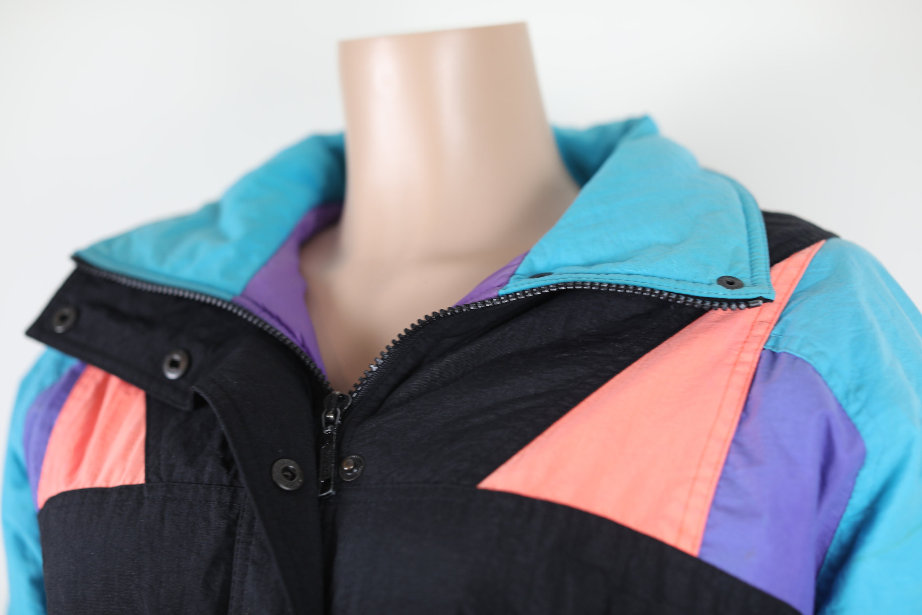 Vintage 90s Fluro Neon Ski Suit Jacket, Vintage Snow Suit Jacket, 90's ...