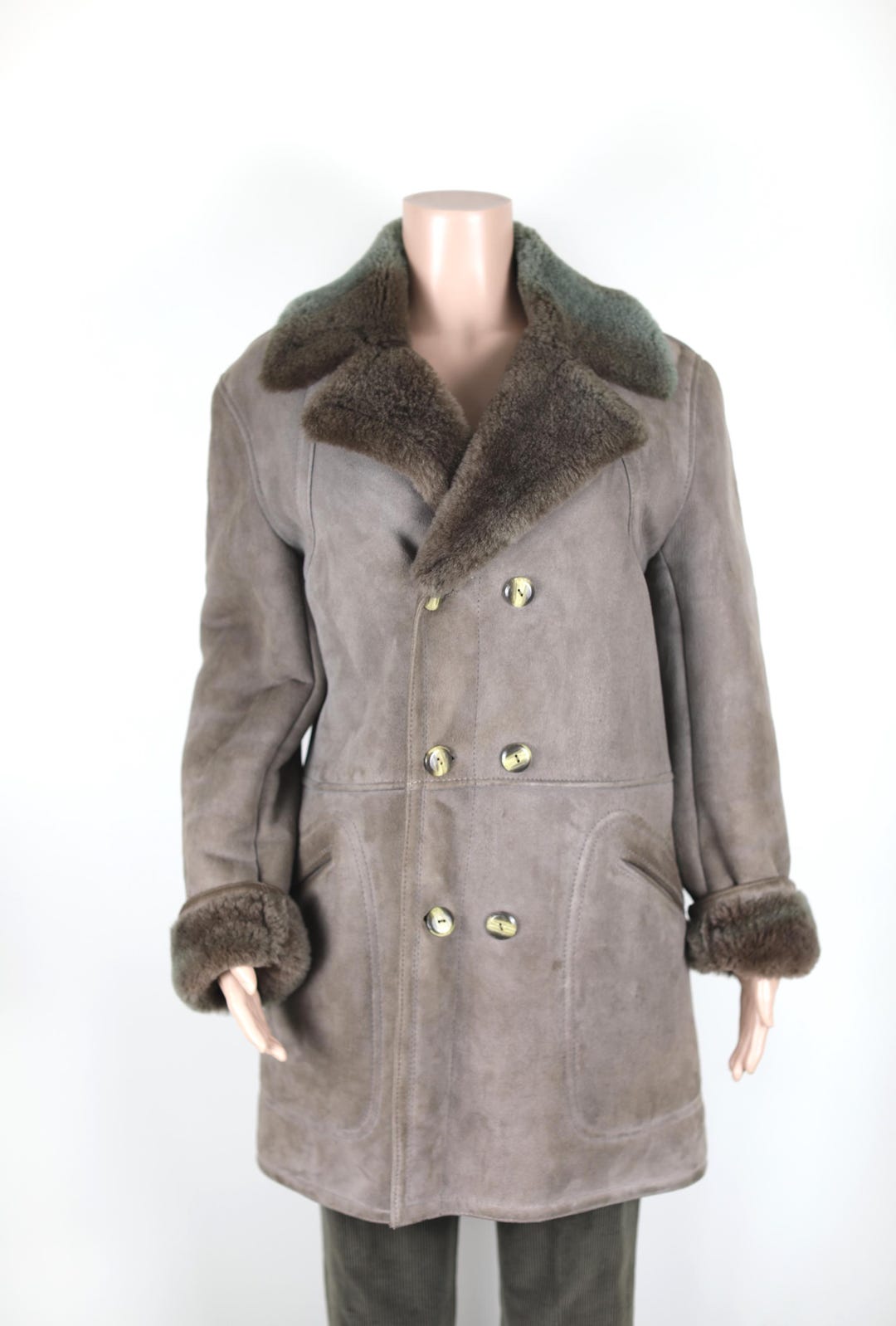 Vintage 70s Sheepskin Australian Drover Jacket, 70s Sherpa Jacket ...
