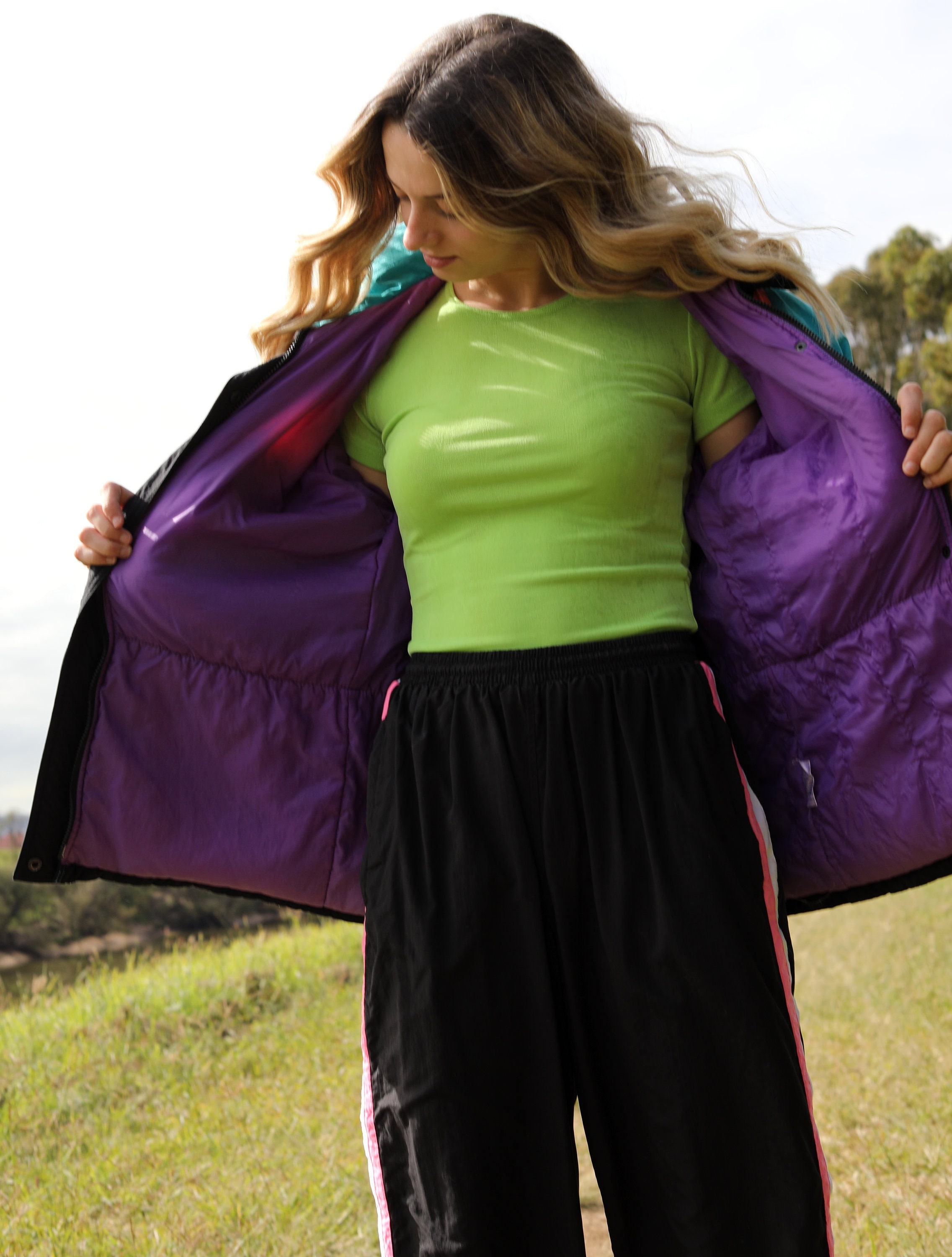 Vintage 90s Fluro Neon Ski Suit Jacket, Vintage Snow Suit Jacket, 90's ...