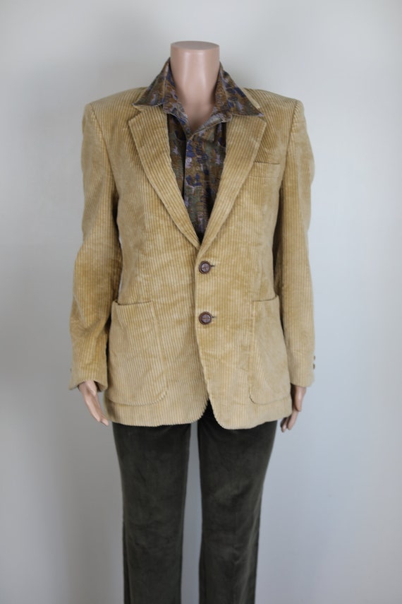 Vintage 70s Dark Academia Professor Jacket, Mens Size… - Gem