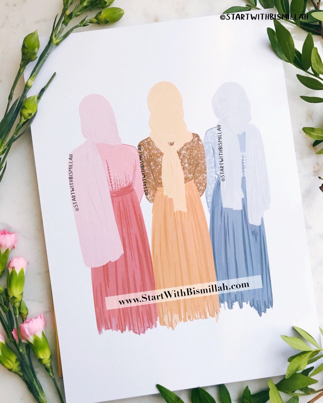 Modest Fashion Illustration - Print - Etsy