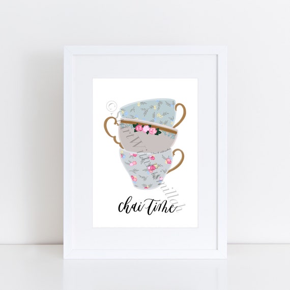 Chai Time Print | Etsy