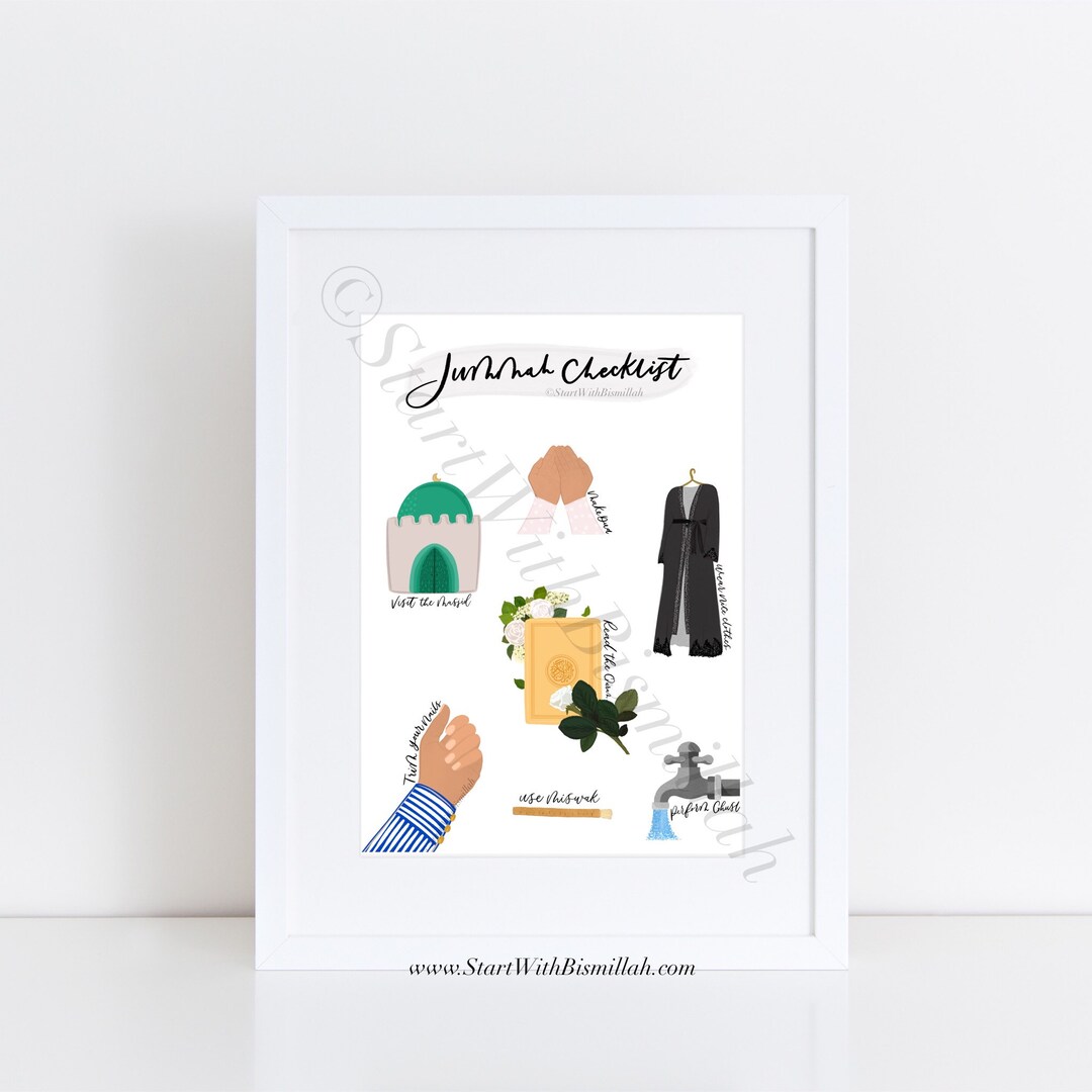 Jummah Checklist - Print - Etsy