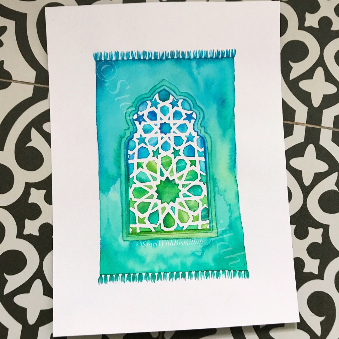 Watercolour Prayer Mat - Print - Etsy