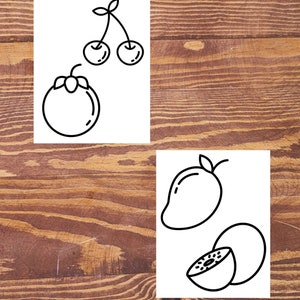 Fruit Coloring Pages 10 Printable Colouring Pages - Etsy