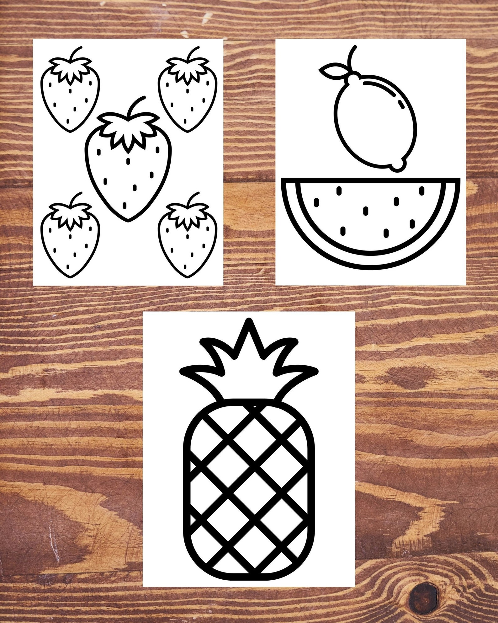 Fruit Coloring Pages, 10 Printable Colouring Pages - Etsy