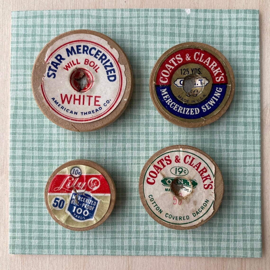 Magnets Made From Vintage Wooden Sewing Thread Spools set of - Etsy