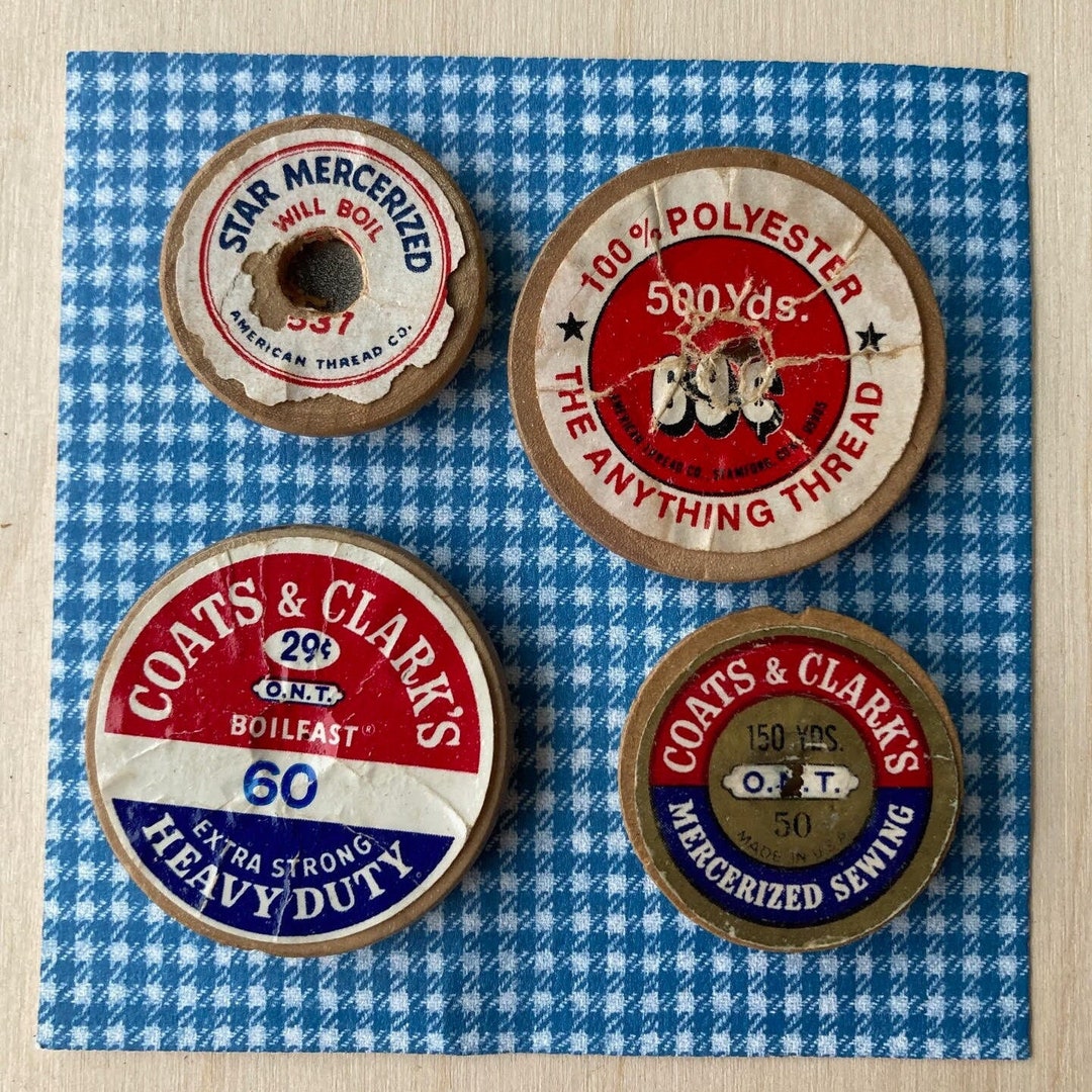 Magnets Made From Vintage Wooden Sewing Thread Spools set of - Etsy