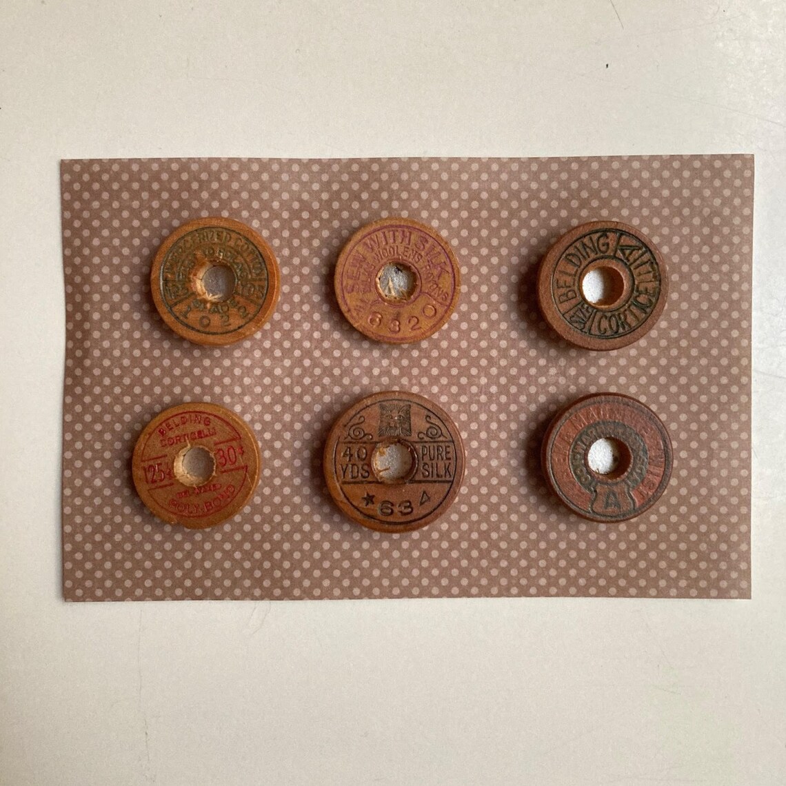 Magnets Made From Vintage Wooden Sewing Thread Spools set of | Etsy