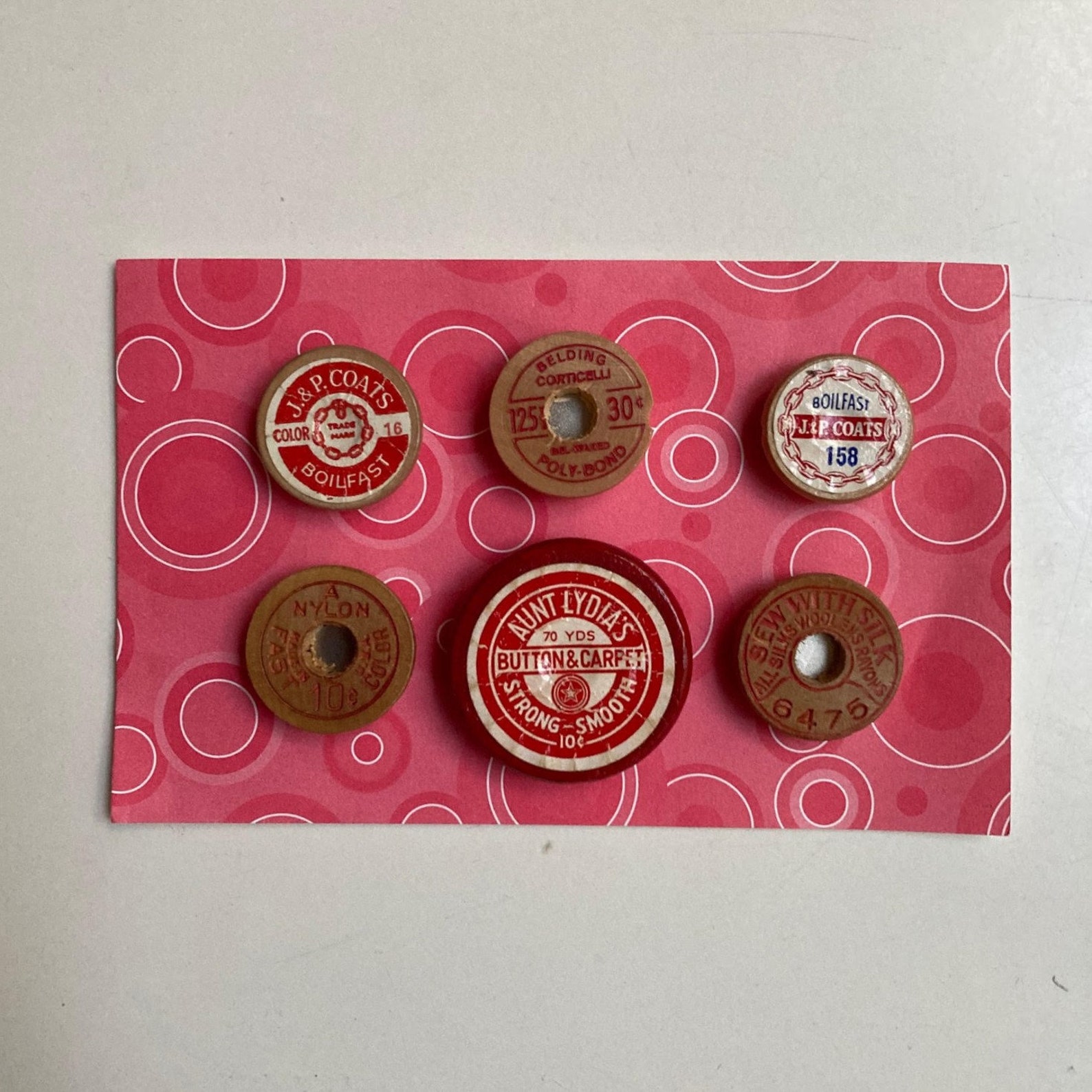 Magnets Made From Vintage Wooden Sewing Thread Spools set of | Etsy