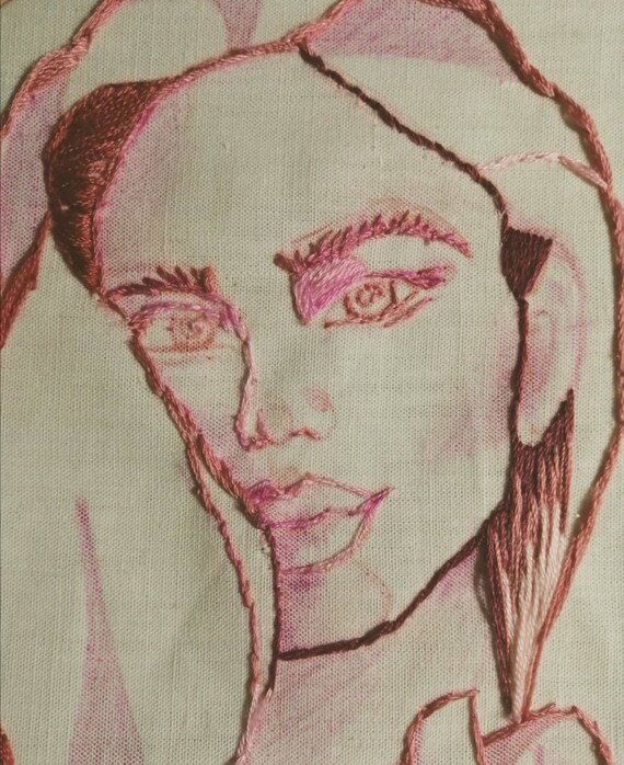 Embroidered Portrait | Etsy
