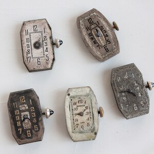 Set of 5 Vintage Watch Face Pieces, Vintage Watch Movements, Steampunk ...